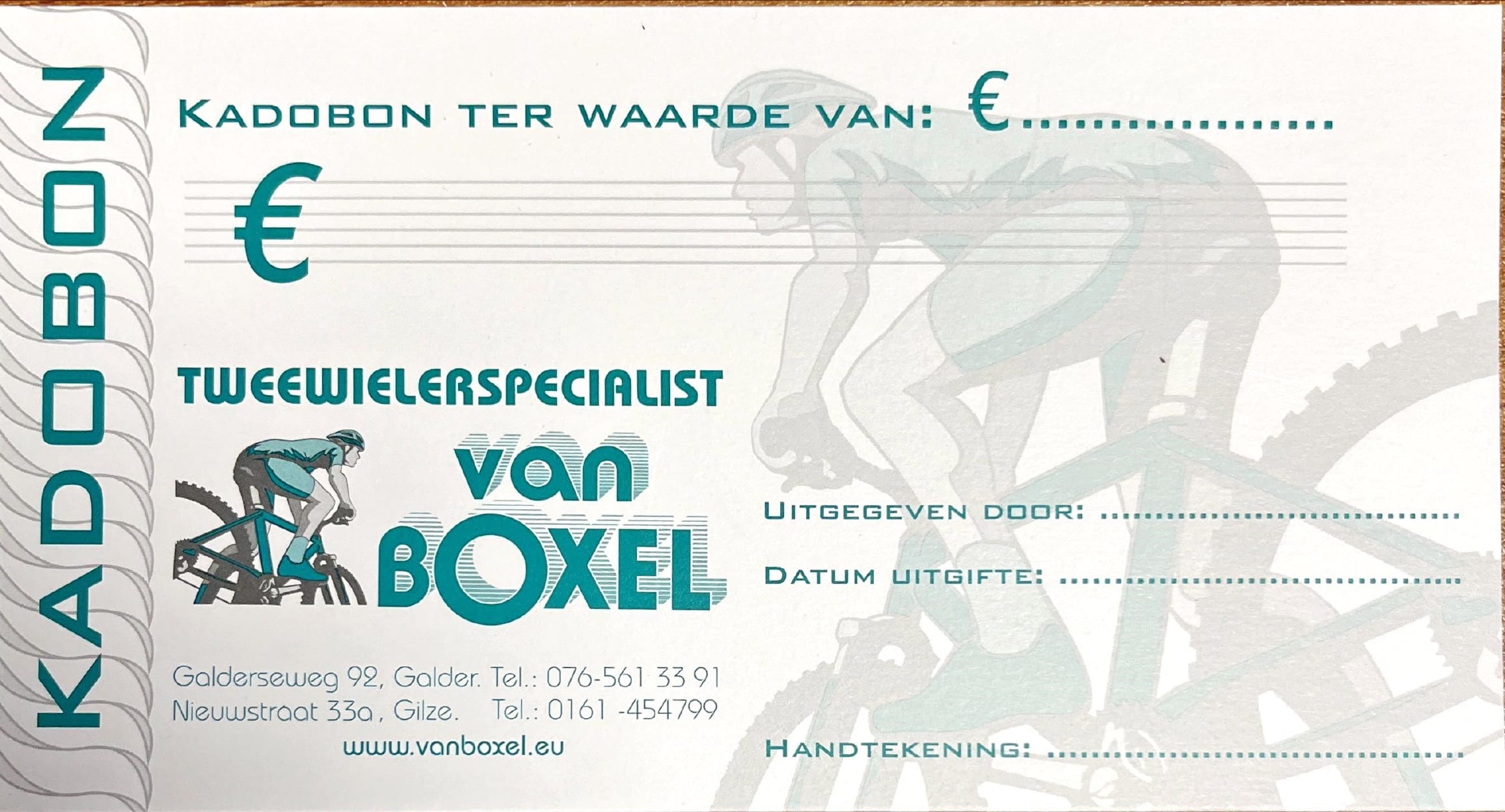 van Boxel Kadobon - Van Boxel Tweewielers